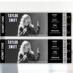 Editable Concert Ticket Template, Printable Event Ticket, Custom ...