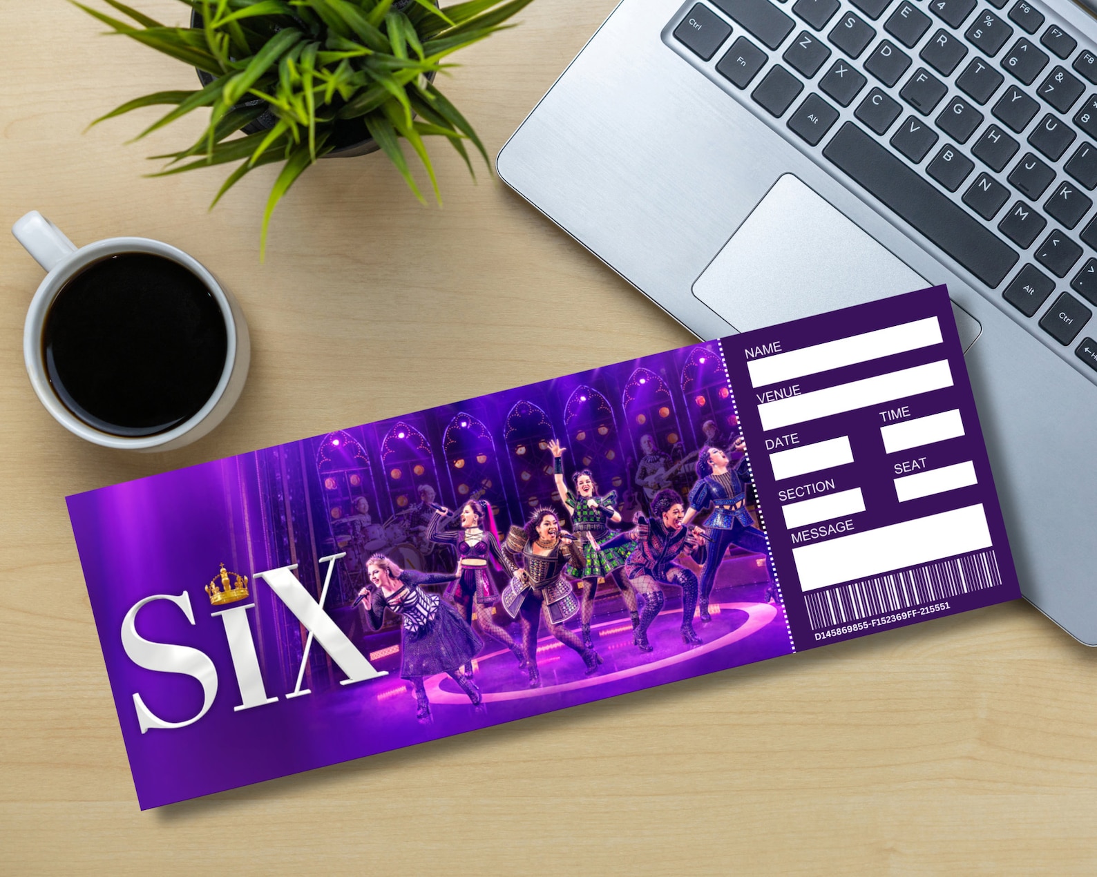 Editable Six Musical Broadway Surprise Ticket Template, Printable Six ...