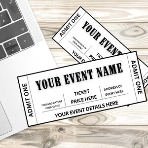 Editable Food Event Ticket Template: Printable Meal Ticket (instant ...