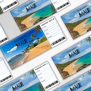 Printable Surprise Maui Trip Ticket: Editable Boarding Pass (PDF) - Etsy