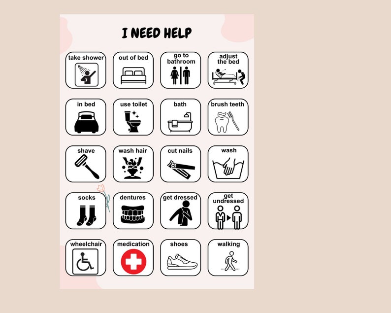 Basic Communication Board Template: Speech Therapy Poster (digital ...
