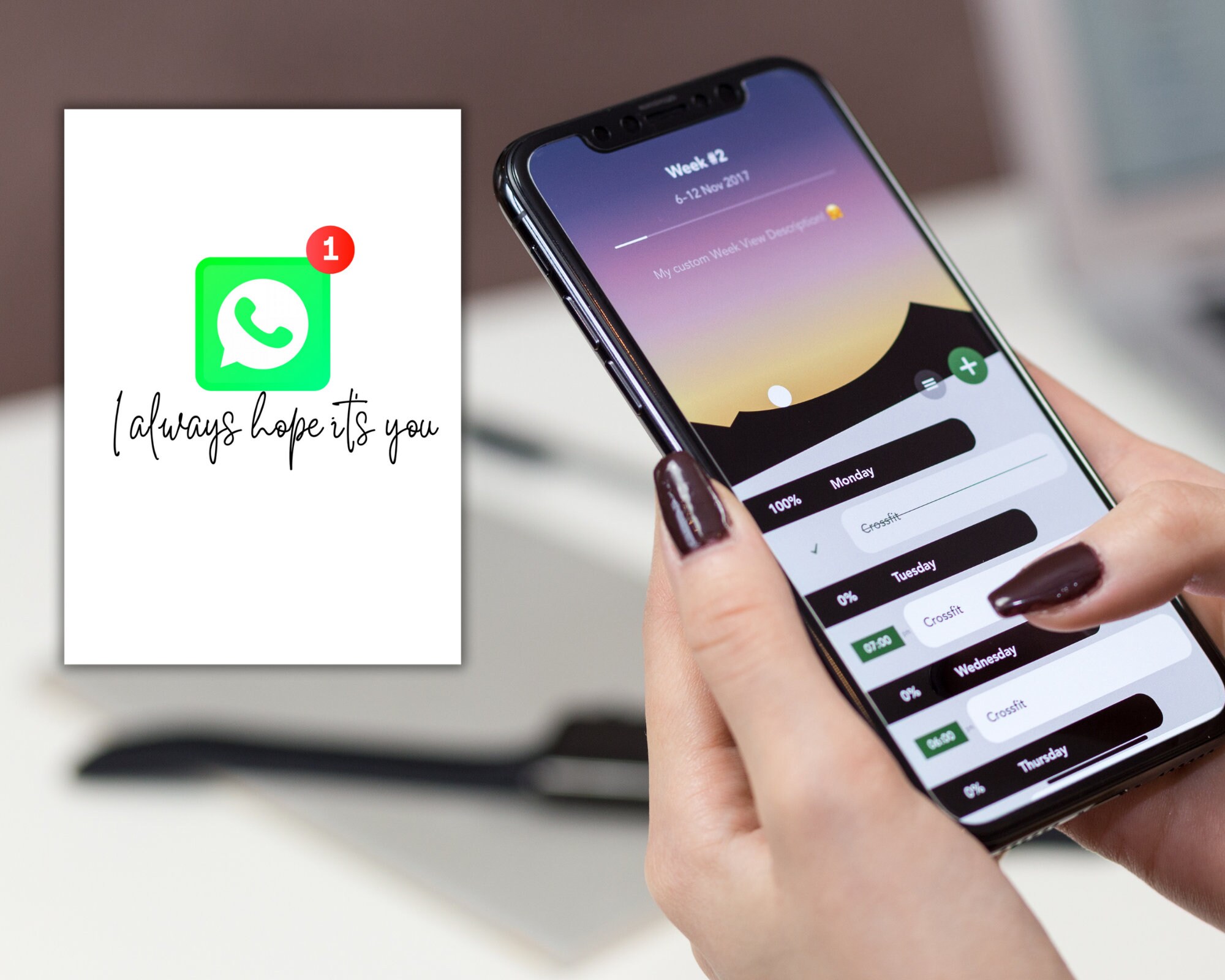 Printable Whatsapp Notification Valentines Day Card, Valentines Day ...