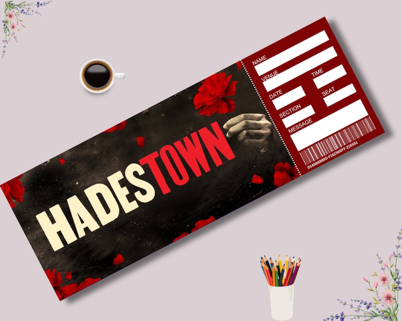 Editable Hadestown Broadway Ticket: Surprise Reveal (instant Download ...