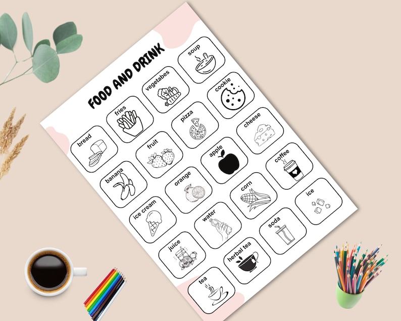 Basic Communication Board Template for Kids, Language Board, Non Verbal ...