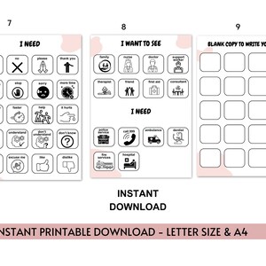 Basic Communication Board Template for Kids, Language Board, Non Verbal ...