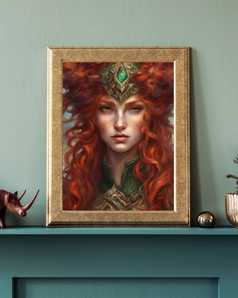 Red Fae Digital Art Print - Etsy