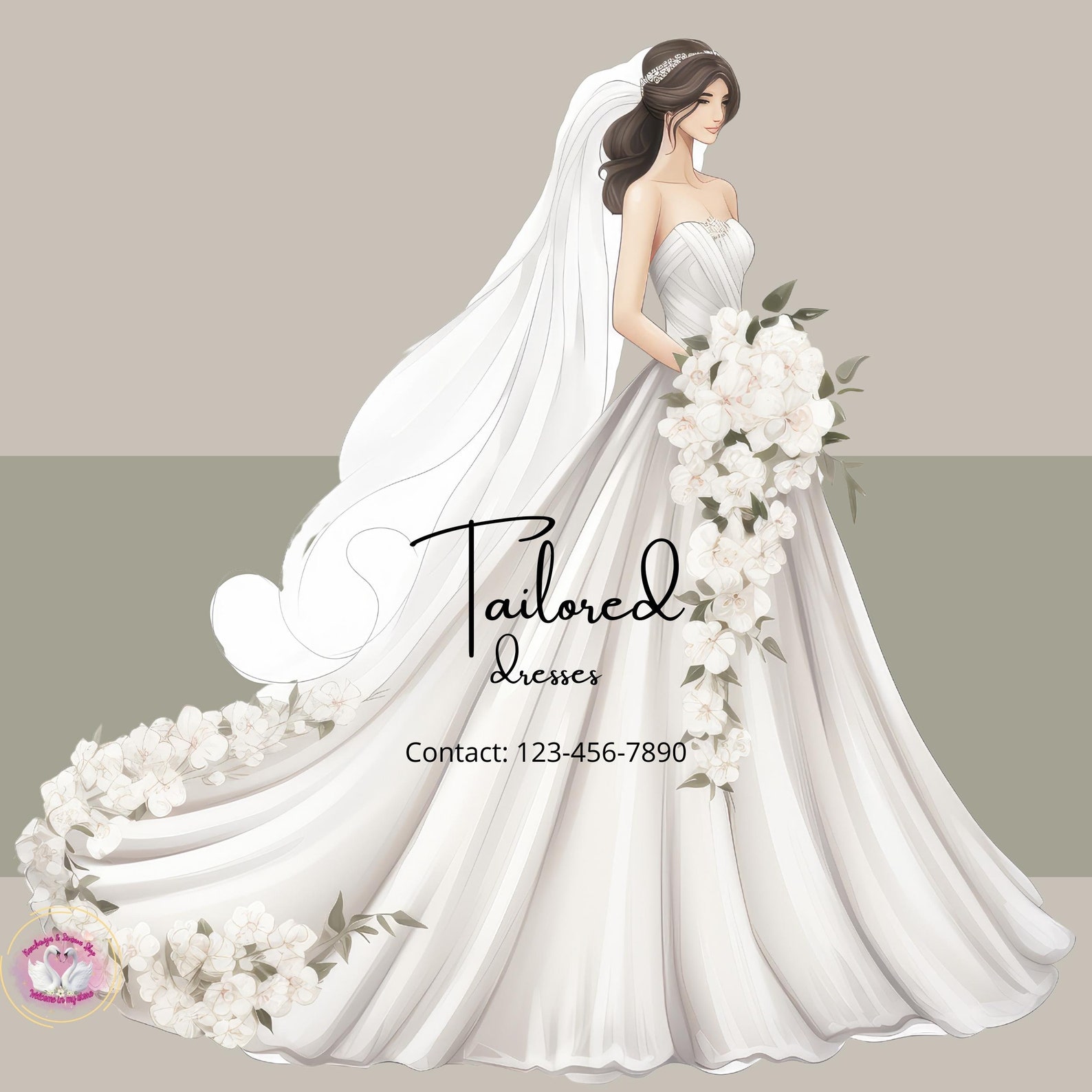 Watercolor Bride Clipart - Wedding Clipart, Bridal Clipart, Marriage ...