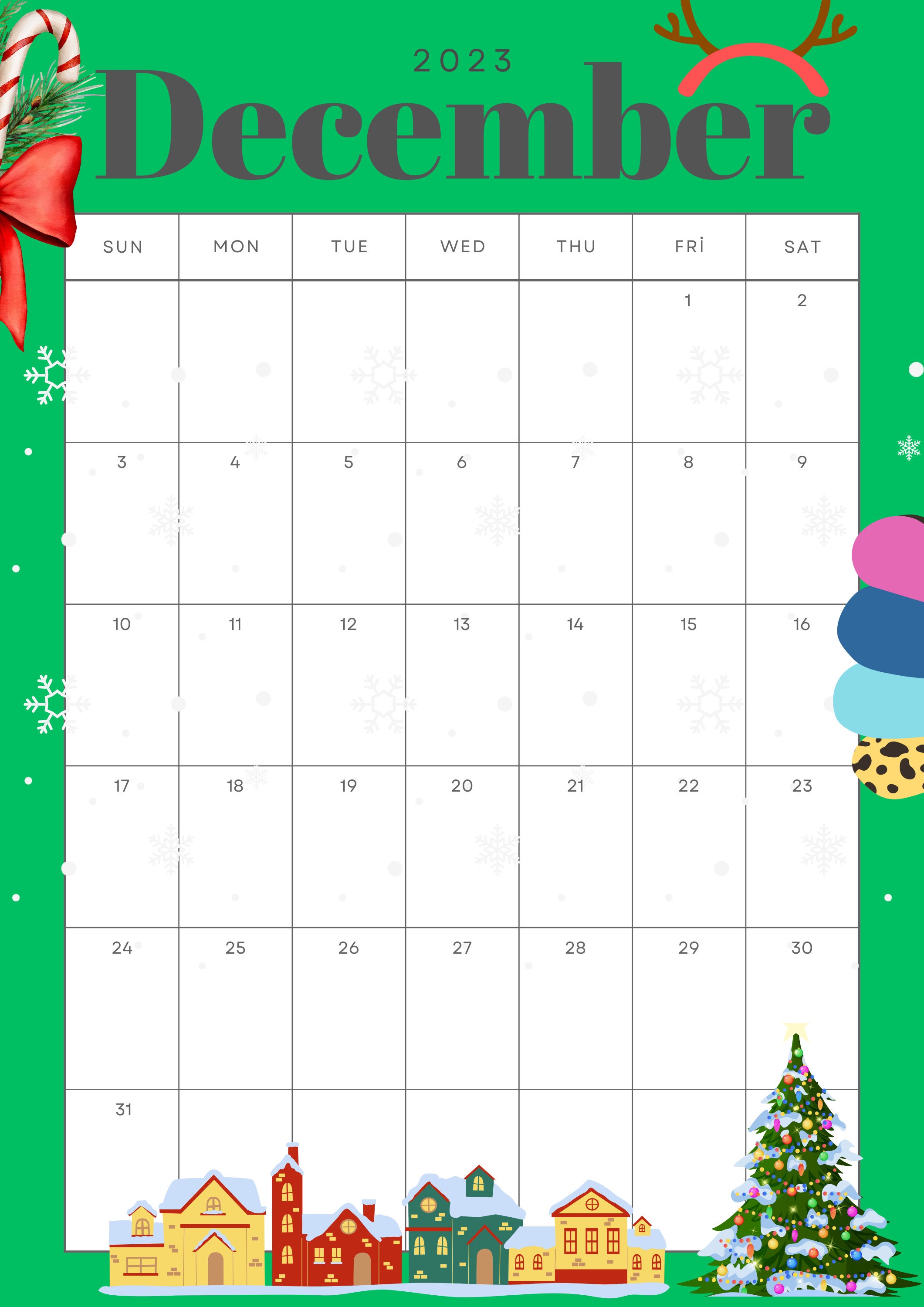 December Calendar Christmas Calendar New Year Calendar Gift - Etsy
