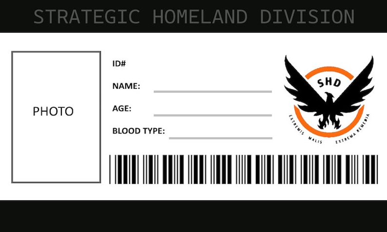 The Division Id Card - Etsy