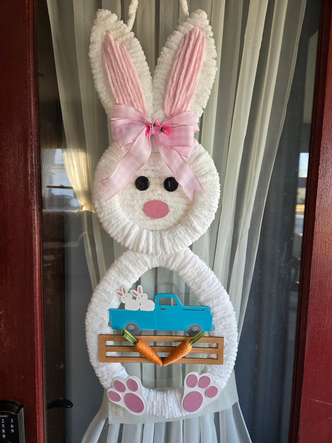 Easter Bunny, Easter Door Hanger or Wall Hanger Decor, Easter Rabbit ...