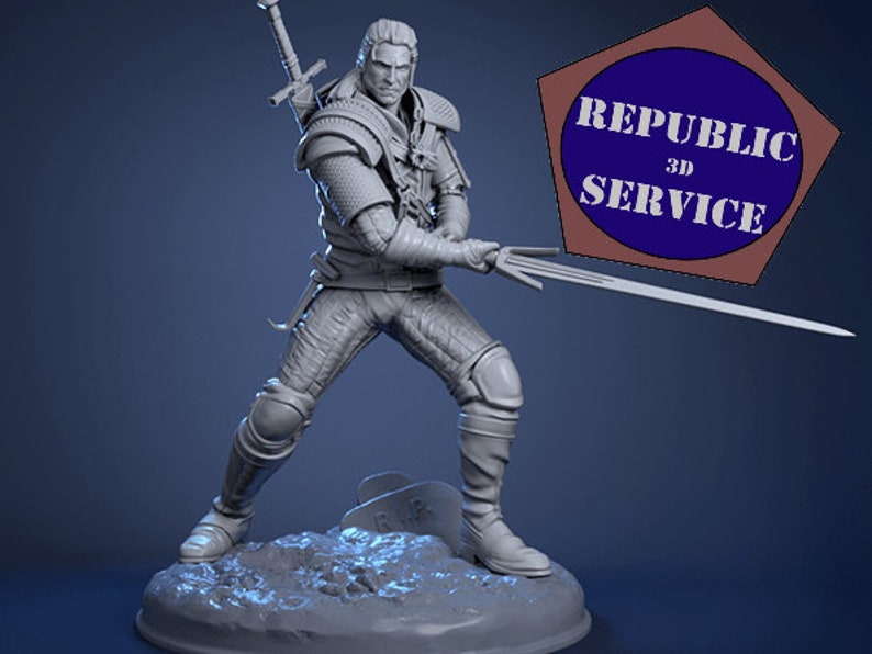 Witcher Statue 3D Model for Printing Digital Download STL 3D - Etsy