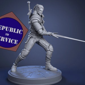 Witcher Statue 3D Model for Printing Digital Download STL 3D - Etsy