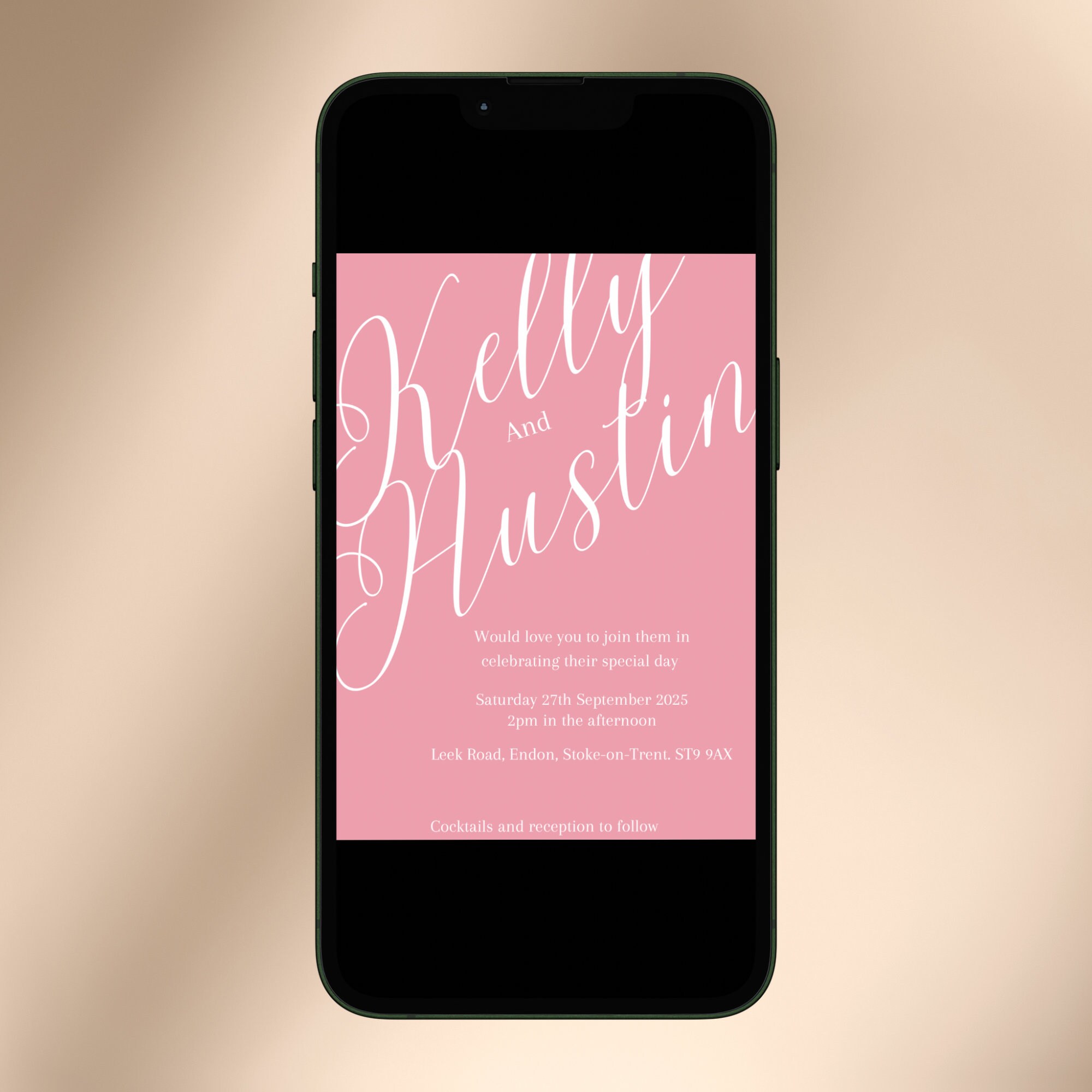 Digital Wedding Evite, Wedding Invitation Template, Modern Wedding ...