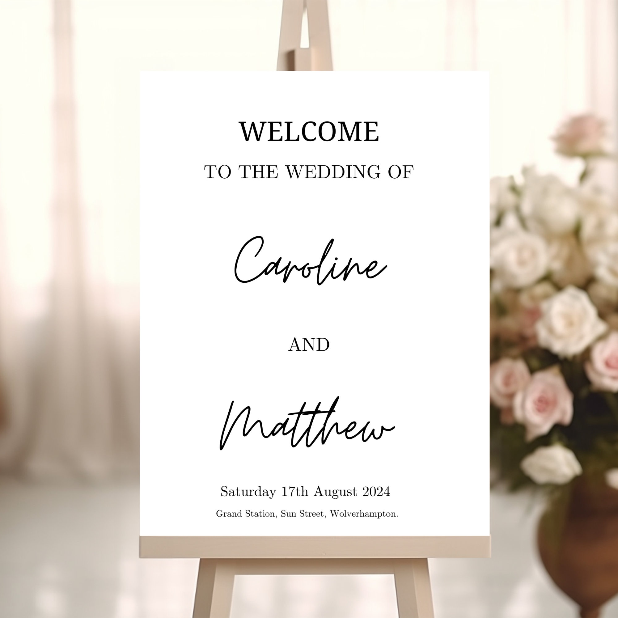 Wedding Welcome Sign Template, Printable Wedding Signs, Wedding Decor ...