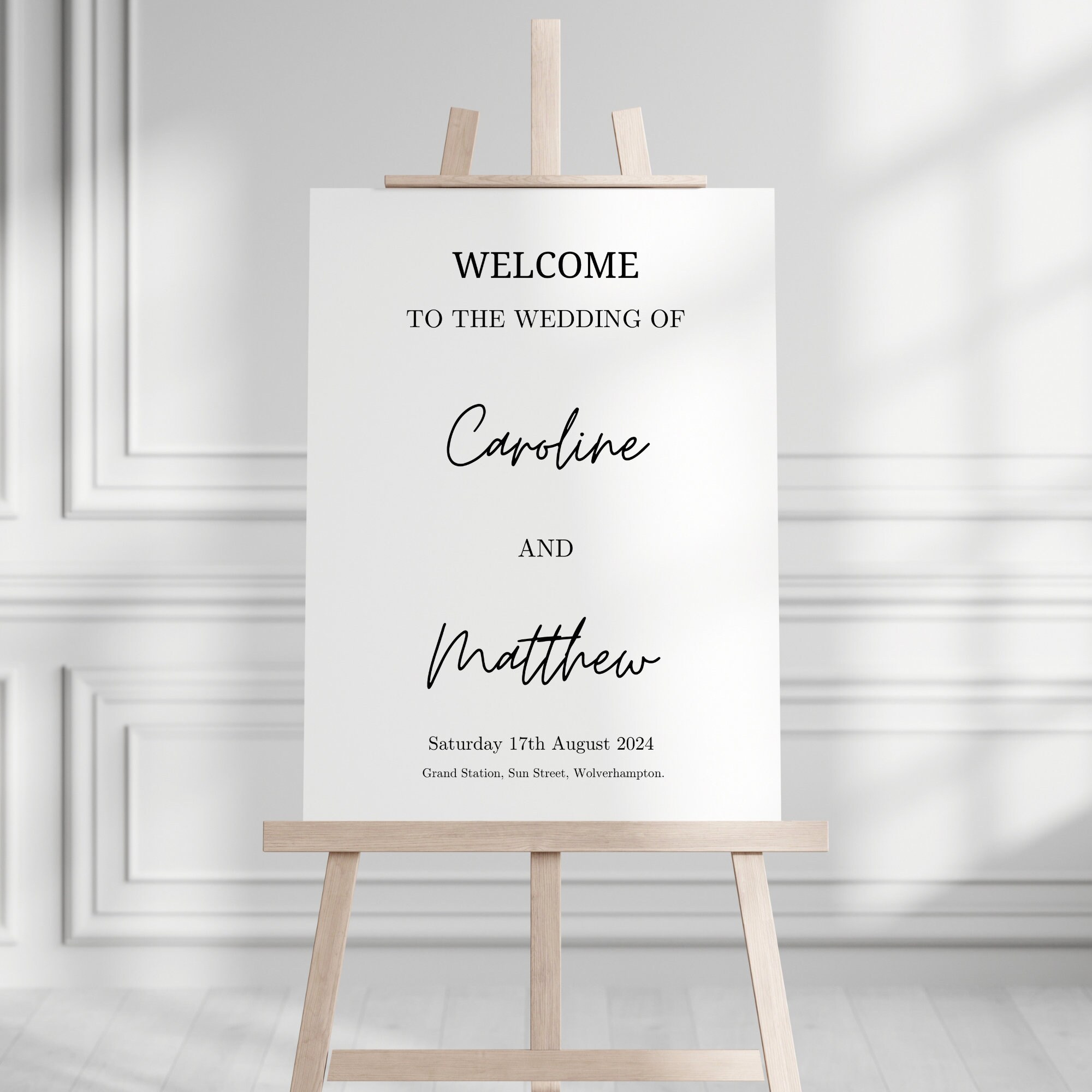 Wedding Welcome Sign Template, Printable Wedding Signs, Wedding Decor ...