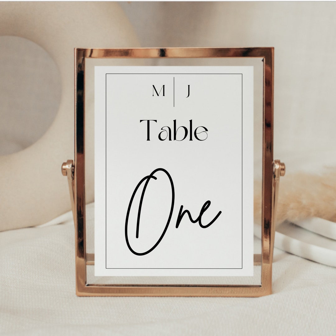 Editable Table Numbers Template Editable Table Number Cards, Instant ...
