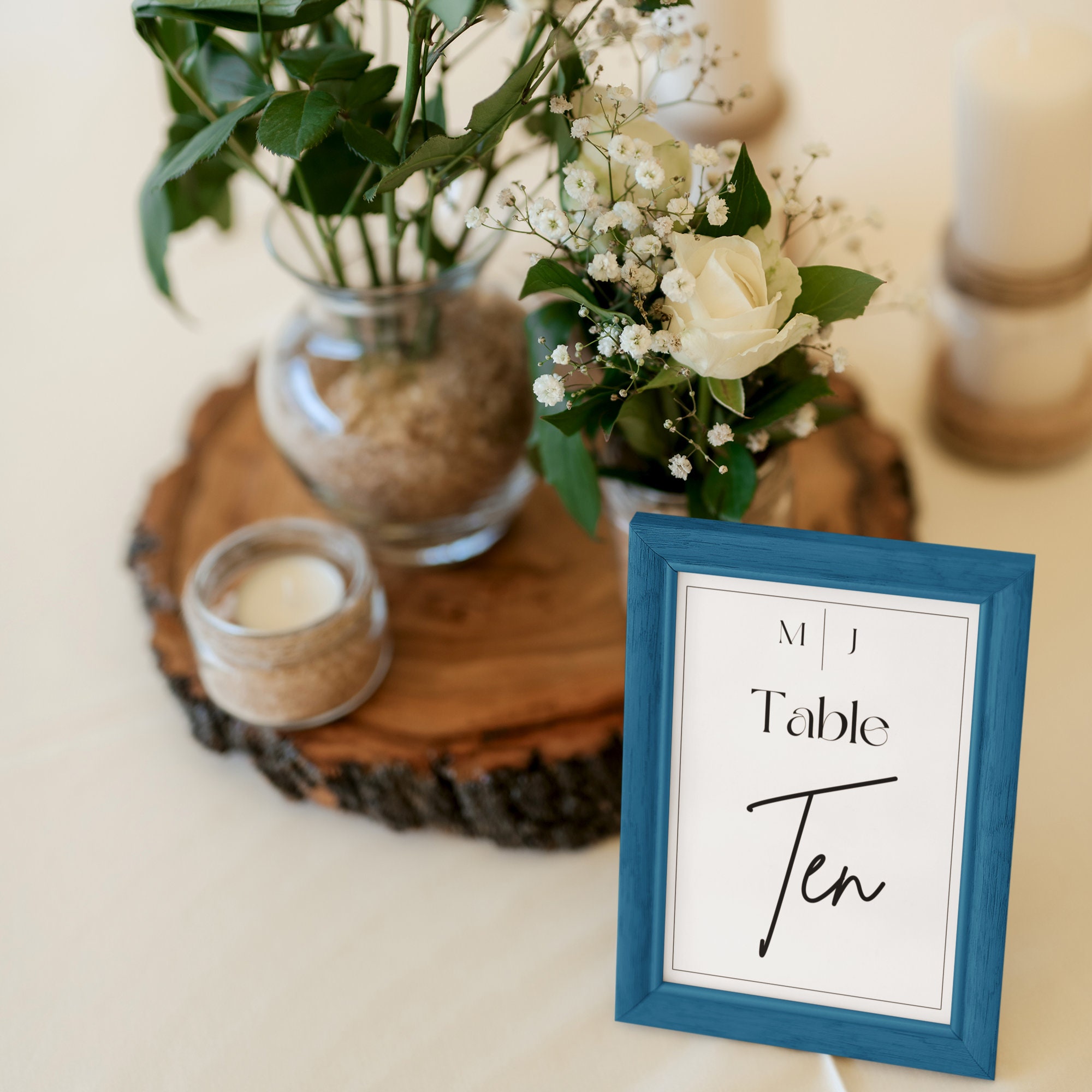 Plantilla de números de mesa editables, tarjetas de números de mesa ...