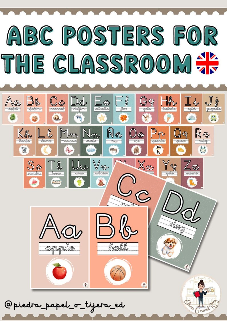 ABC Alphabet Posters for the Classroom - Etsy