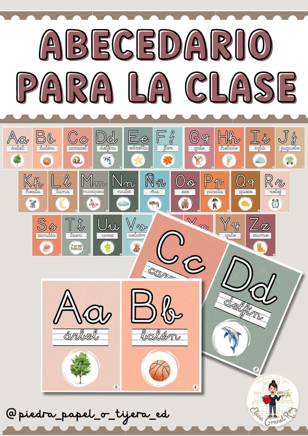 Láminas Con El ABECEDARIO Para La Clase ¡con Pauta! - Etsy