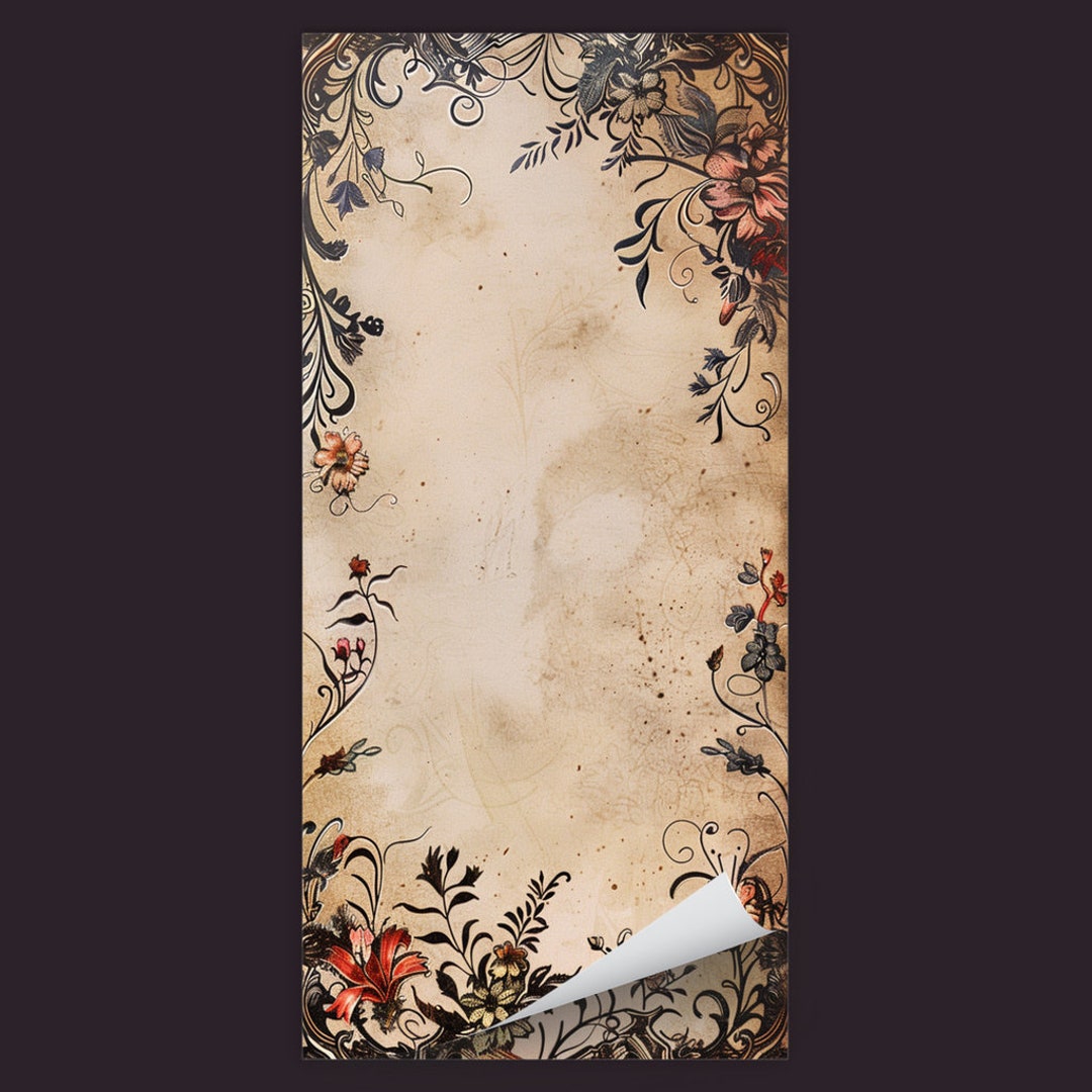 Magnetic Notepad | Gothic Floral Refrigerator Notes | Dark Academia ...
