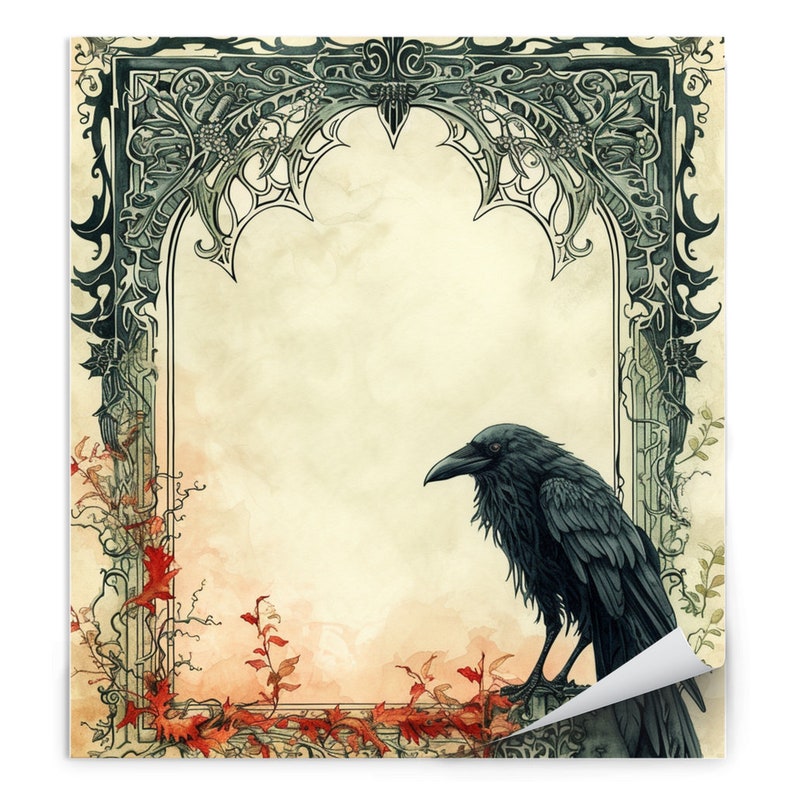 Notepad | Gothic Crow Notes | Dark Academia Memos for Home, School ...
