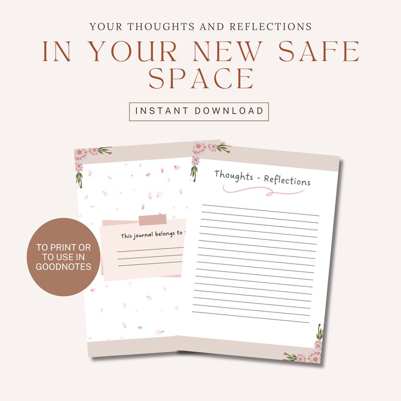 Positivity Journal, Self Care Printable Diary, Gratitude Journal With ...