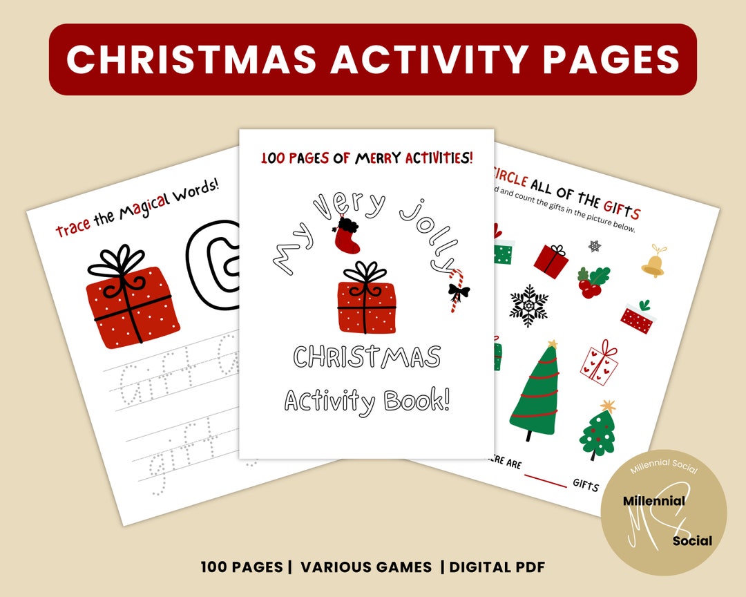 100 Printable Christmas Activities Christmas Activity Bundle - Etsy