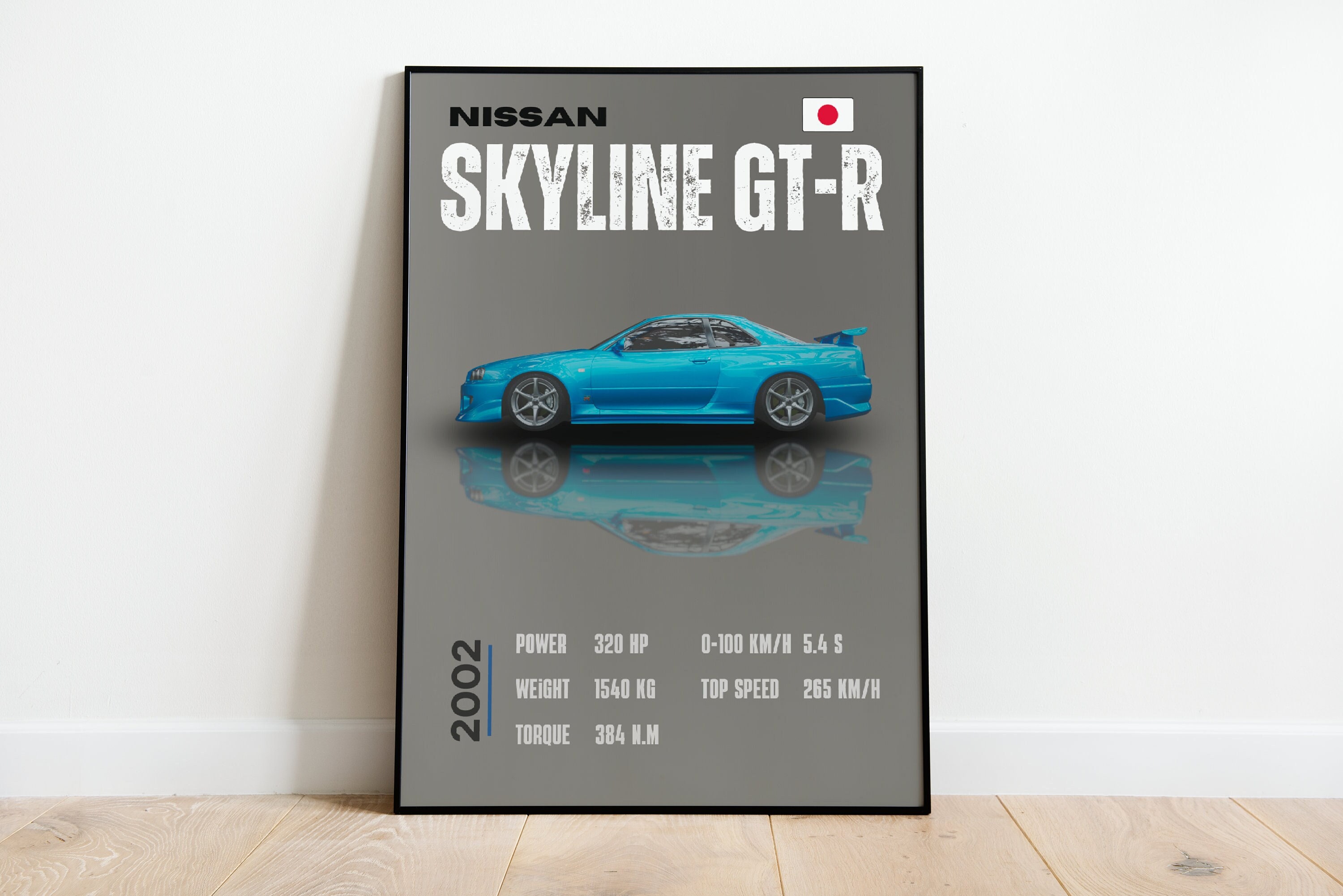 Digital Poster Nissan Skyline GT-R R34 Poster for Car Enthusiasts ...
