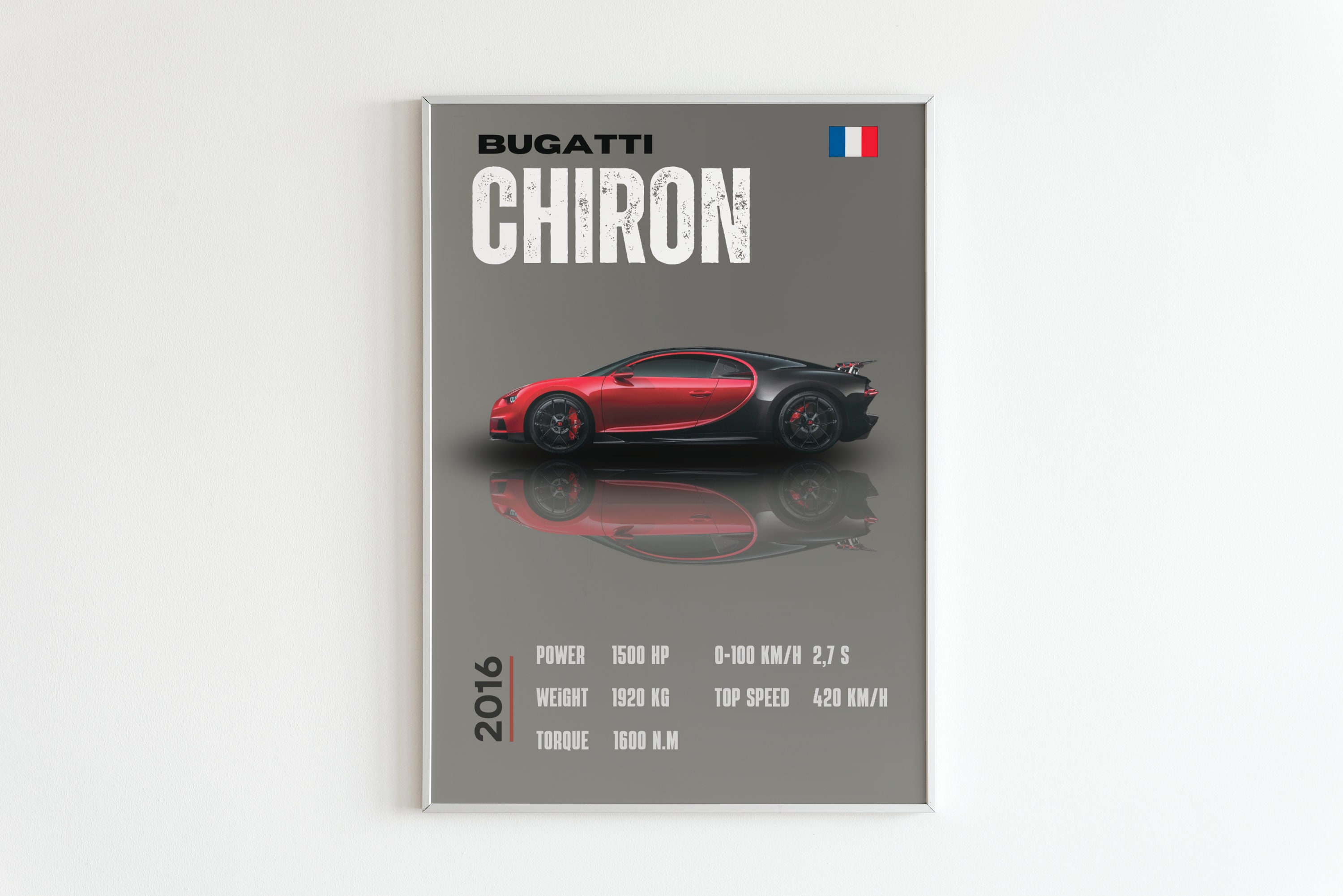 Digital Poster Bugatti Chiron Poster for Car Enthusiasts, Luxury Wall ...