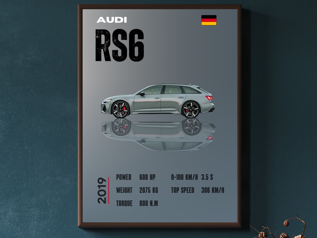 Audi RS6 Perfomance 2019 Car Poster for Car Enthusiasts - Etsy