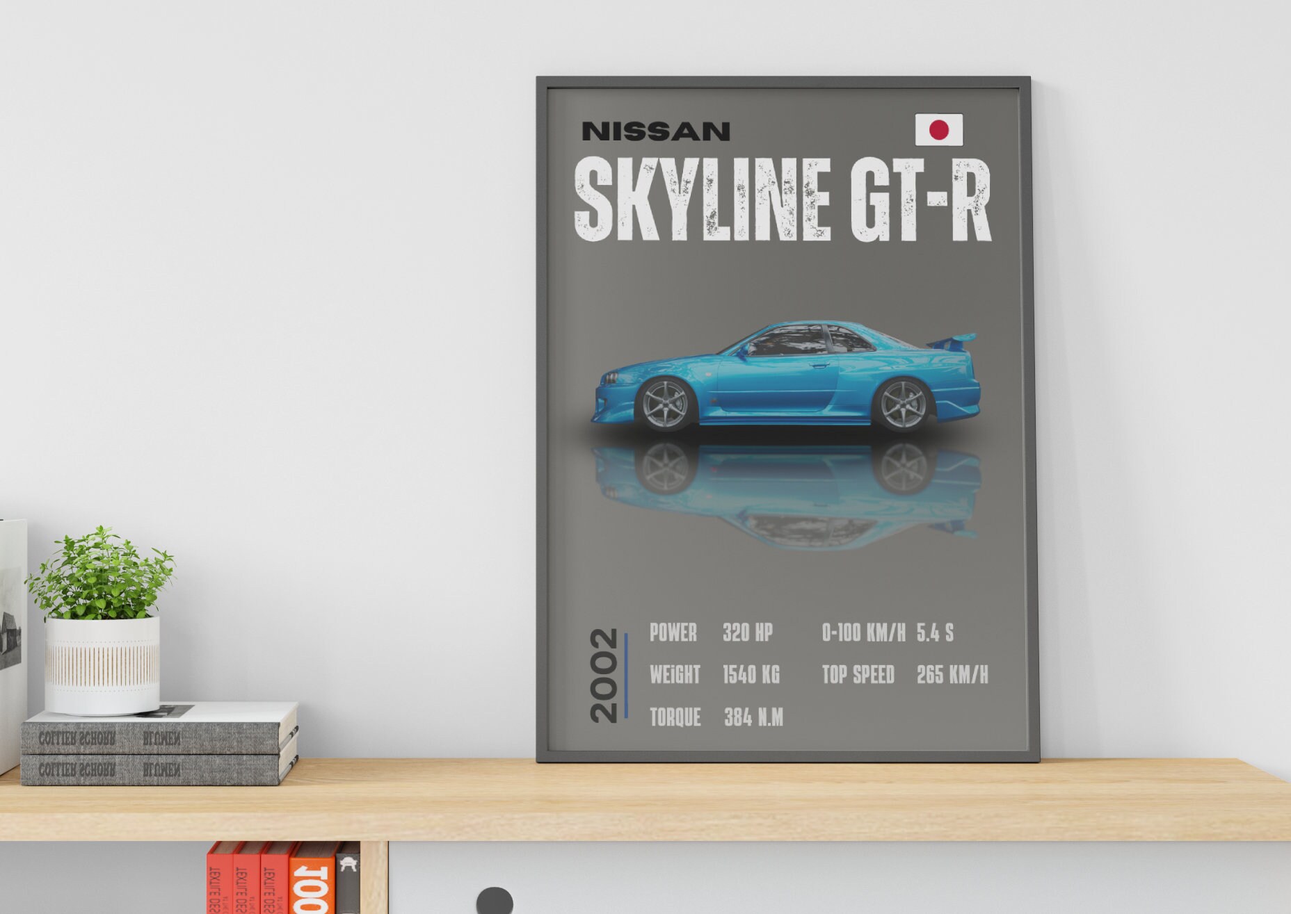 Digital Poster Nissan Skyline GT-R R34 Poster for Car Enthusiasts ...