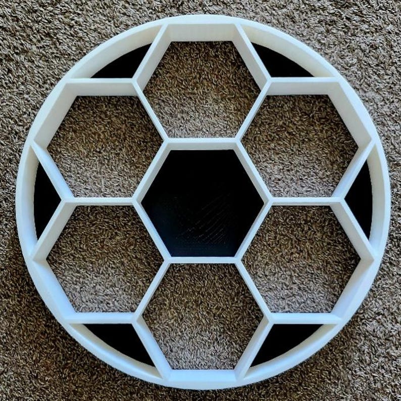 Soccer Ball Shelf - New Larger Sizes (12, 14, & 16-inch Diameter X 2 ...