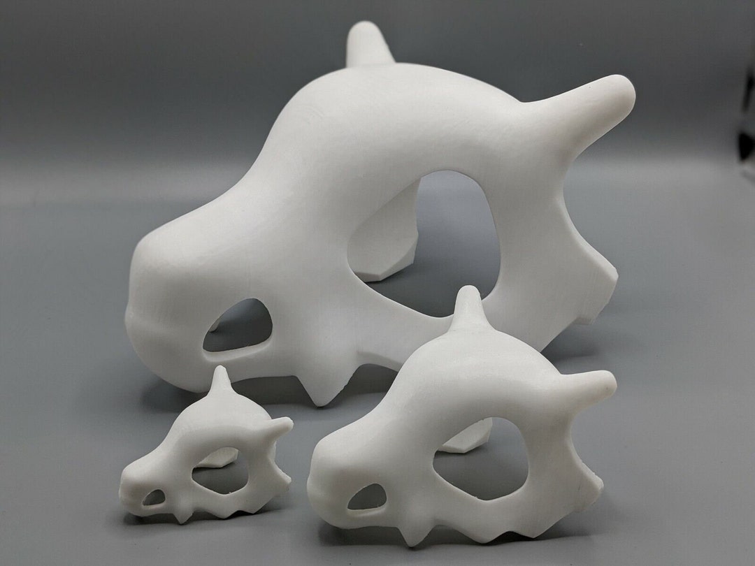 Cubone Skull Replica - 3D Print: Pokémon-inspired Decor; Bone Sculpture ...