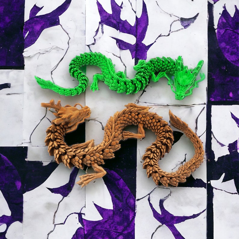Articulated Dragon Sensory Toy, High Quality 3D Printed Fidget Toy ...