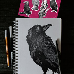 Sketchy Sticker Black and White Set - Etsy