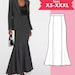 Fishtail Skirt Pdf Sewing Pattern Women Maxi Trumpet Skirt Pdfpattern ...