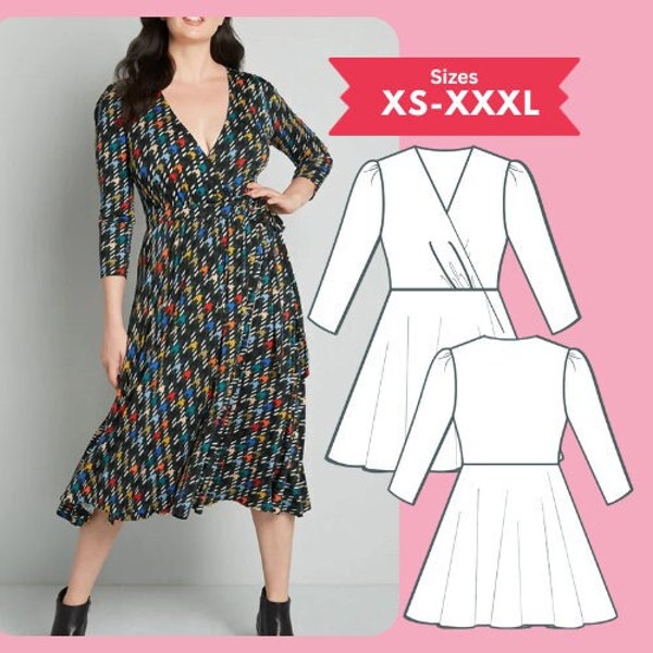 Wrap Dress Pattern - Etsy