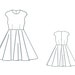 Drop Shoulder Dress PDF Sewing Pattern Cap Sleeve Flared Dress Knit ...