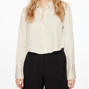 Cropped Shirt Sewing Pattern Loose Fit Button Down Short Shirt ...