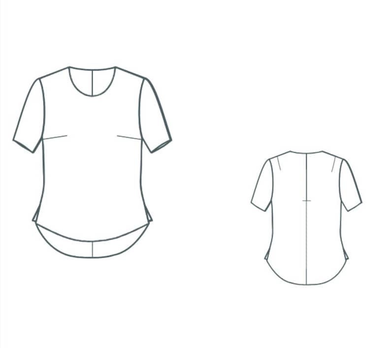 Woven Short Sleeve Top Sewing Pattern (PDF Download) - Etsy