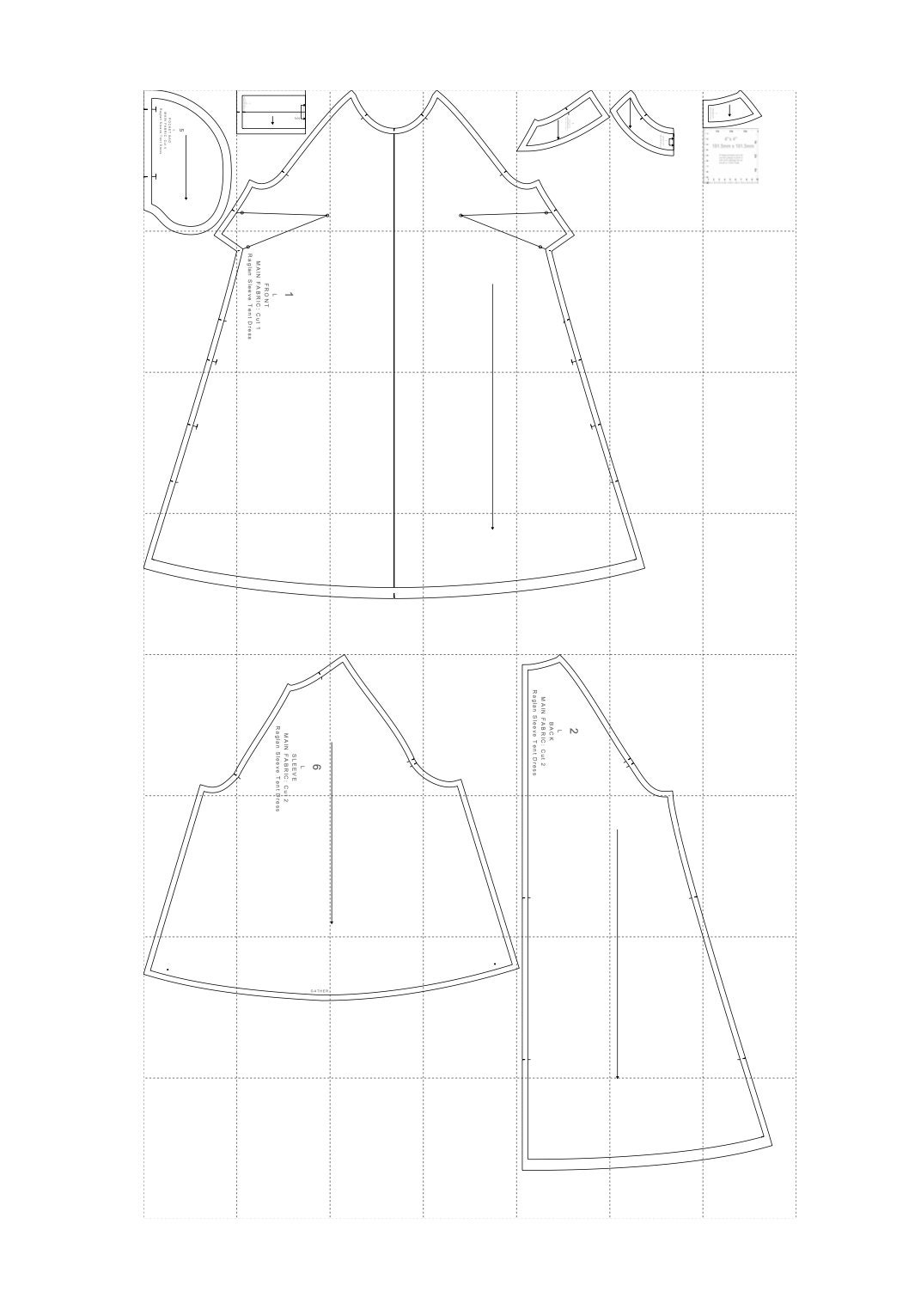 Drop Shoulder Dress PDF Sewing Pattern Cap Sleeve Flared Dress Knit ...