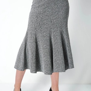 Fishtail Skirt Pdf Sewing Pattern Women Midi Trumpet Skirt Pdfpattern ...