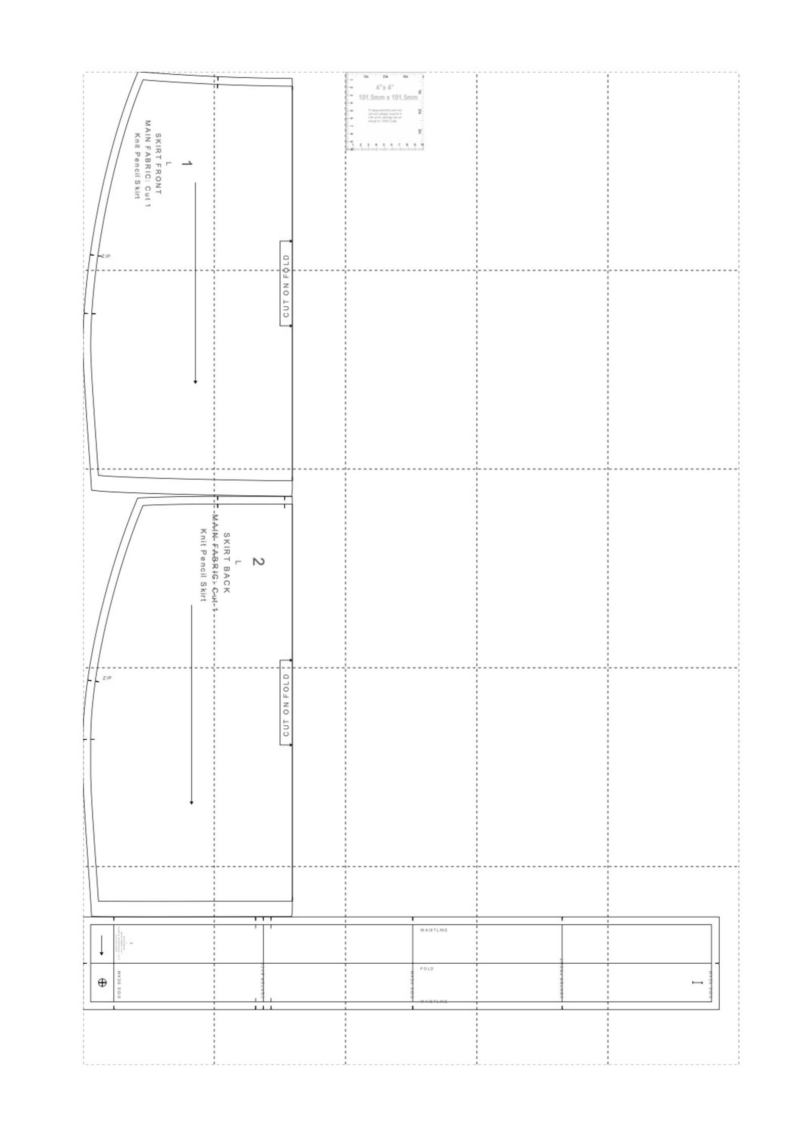 Mini Skirt Pdf Sewing Pattern Short Pencil Skirt Pattern Summer Women ...