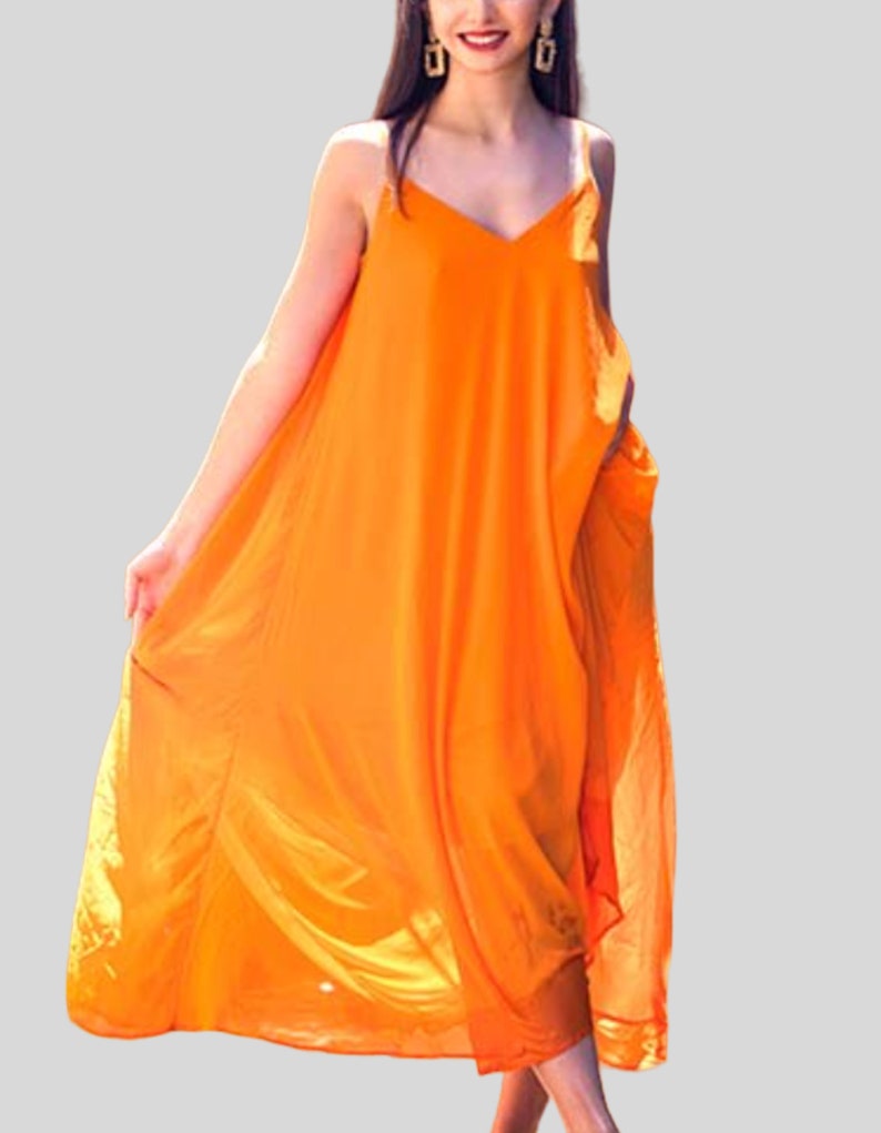 Slip Dress Pdf Sewing Pattern Maxi Spaghetti Strap Tent Dress - Etsy