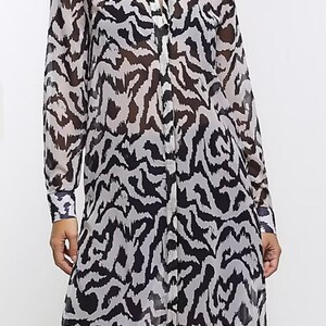 Longline Shirt Pdf Sewing Pattern Long Sleeve Button Down Tunic Shirt ...