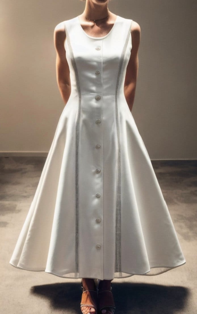 Button Front Dress Pdf Sewing Pattern Diy Sleeveless Shirt Dress ...