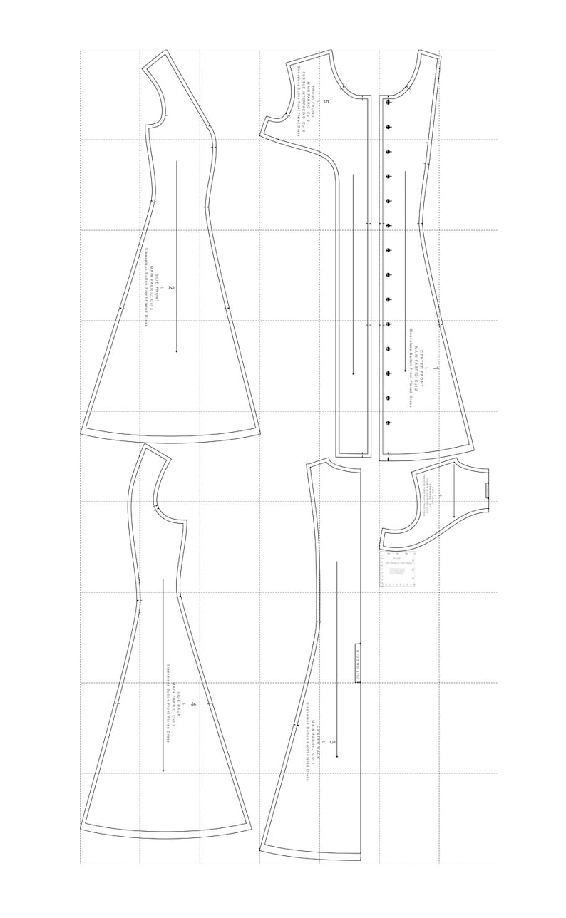 Button Front Dress Pdf Sewing Pattern Diy Sleeveless Shirt Dress ...