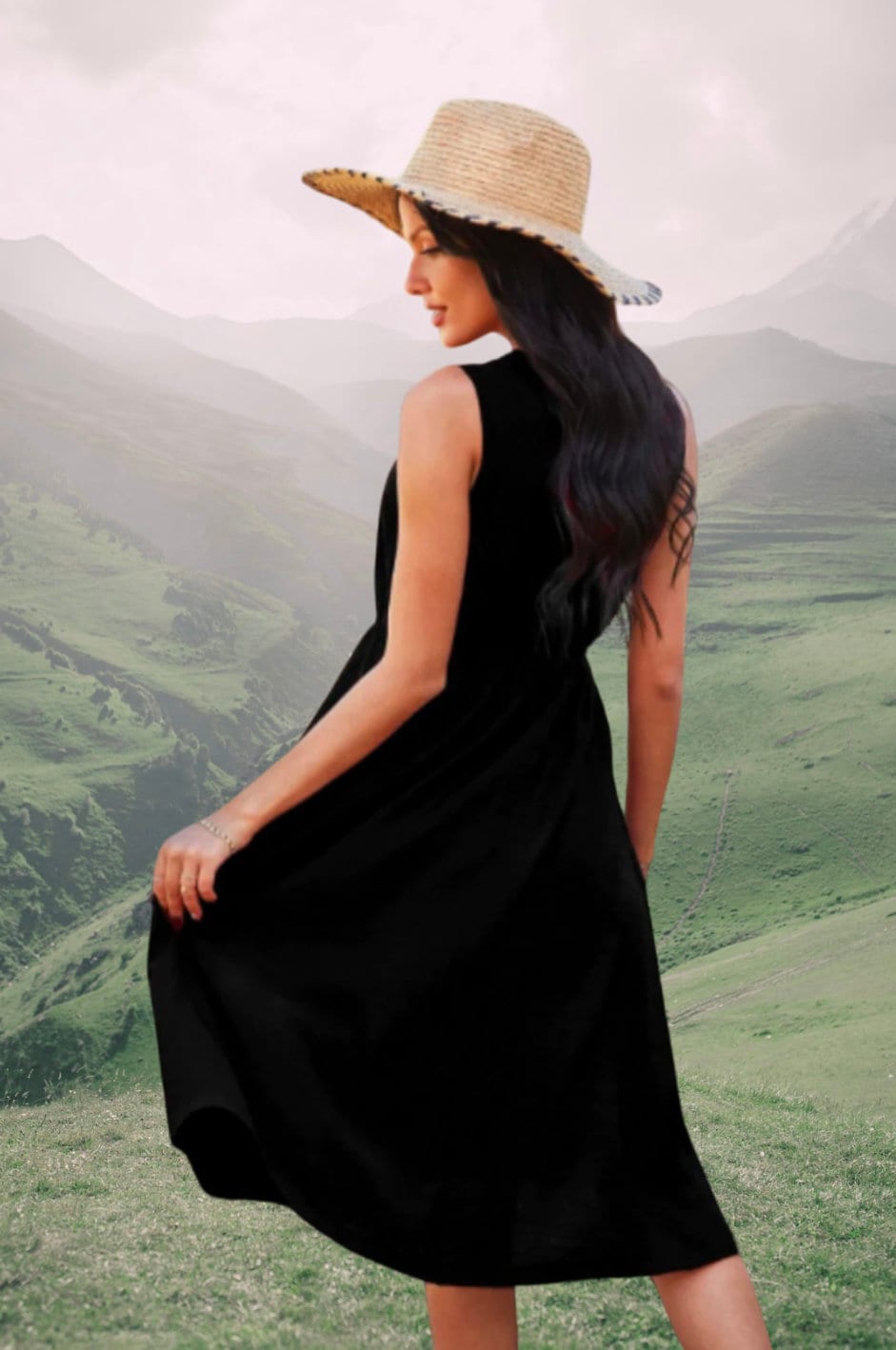 Button Front Dress Pdf Sewing Pattern Diy Sleeveless Shirt Dress ...