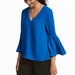 Bell Sleeve Top Sewing Pattern, V-neck Blouse Ruffle Hem Arm (PDF ...