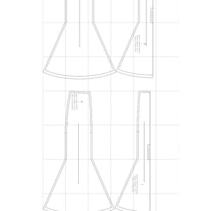 Fishtail Skirt Pdf Sewing Pattern Women Maxi Trumpet Skirt Pdfpattern ...